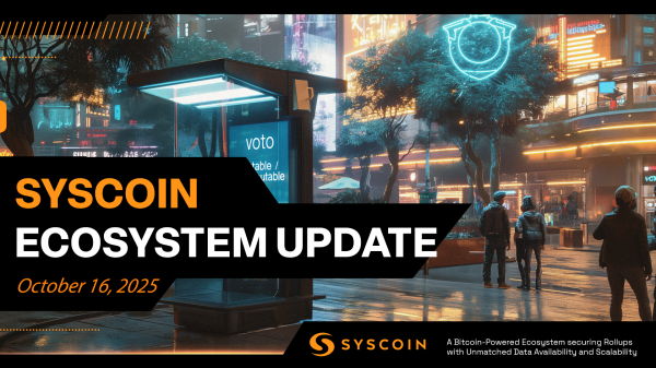 Syscoin Ecosystem Update 2025.10.16